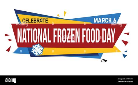 National Frozen Food Day Banner Design On White Background Vector Illustration Stock Vector