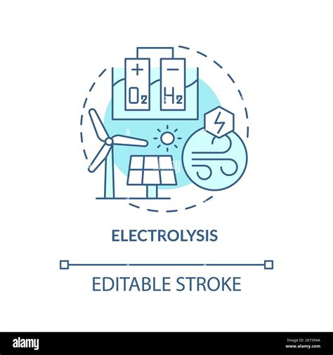 Electrolysis Turquoise Concept Icon Stock Vector Image And Art Alamy