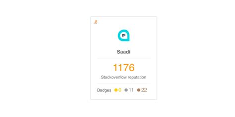 GitHub Saadqbal React Stackoverflow Card Show Your Stackoverflow Profile Details As A Badge GitHub Saadqbal React Stackoverflow Card Show Your Stackoverflow Profile Details As A Badge