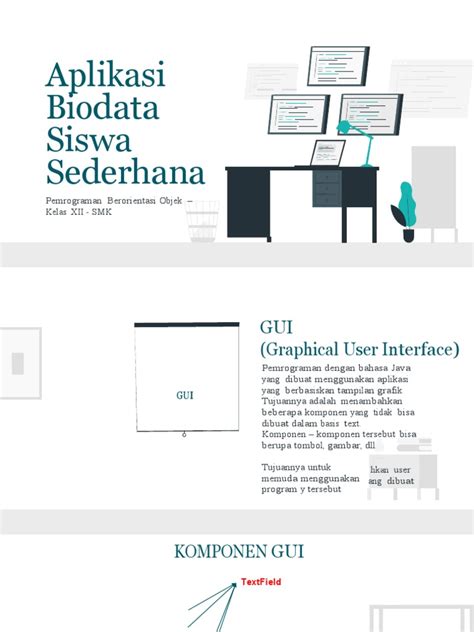 pembuatan aplikasi biodata siswa sederhana dengan gui java pdf