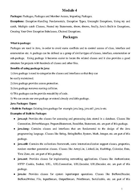 Java Iii Sem Module Iv Module 4 Packages Packages Packages And