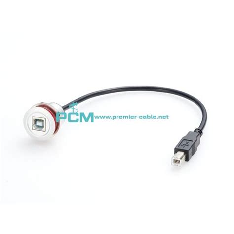 Buy Wholesale China Metal Round Usb B Panel Mount Extension Cable Usb B Data Extension Cable