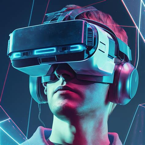 Premium Photo Futuristic Virtual Reality Concept Vr And Ar