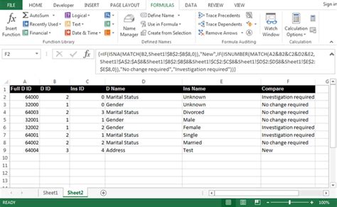 Nesting Formulas
