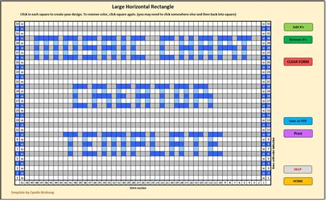 Overlay Mosaic Crochet Chart Creator Template For Excel Automatically Overlay Mosaic Crochet Chart Creator Template For Excel Automatically