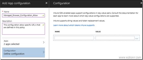 Configure Bookmarks Allow And Block Urls For The Managed Browser Using
