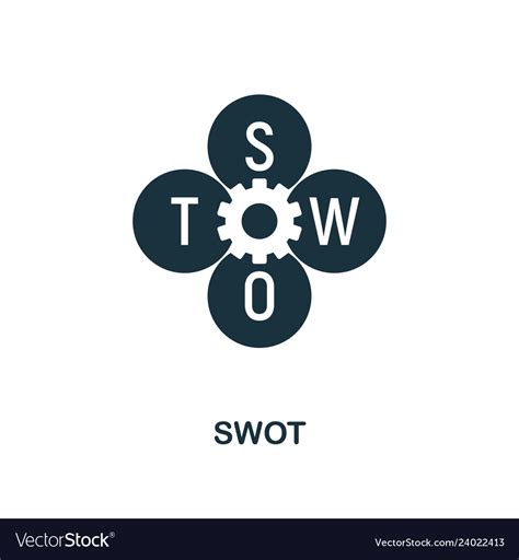 Swot Icon Creative Element Design From Fintech Vector Image