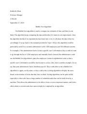 Algorithms Docx Kimberly Meza Professor Mauger CYB 201 September 27
