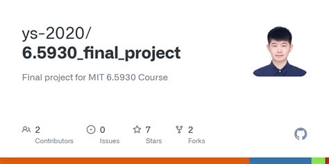 Github Ys 202065930finalproject Final Project For Mit 65930 Course