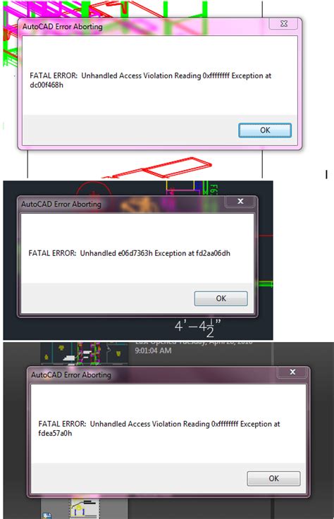 autocad 2016 random fatal errors autodesk community