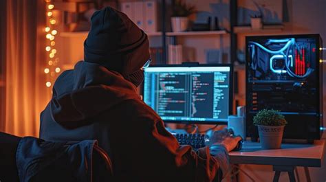 Premium Ai Image An Unidentified Hacker Wearing A Hoodie Is Seen