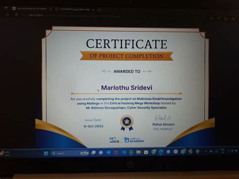 Ive Successfully Completed My Ethical Hacking Mega Workshop Under The Guidance Of Mrabhinav
