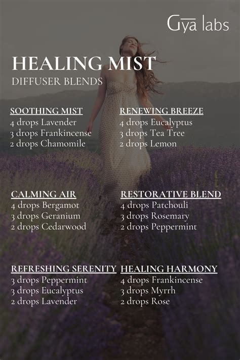 Healing Mist Essential Oil Diffuser Blends Recipes Essential Oil