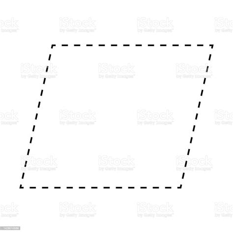 Parallelogram 기호 파선 모양 벡터 아이콘 창조적 인 그래픽 디자인 Ui 요소 0명에 대한 스톡 벡터 아트 및 기타 이미지 0명 개념 개념과 주제 Istock
