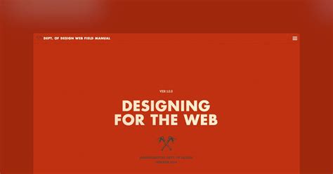 Web Field Manual One Page Website Award
