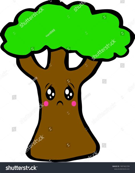 Cute Cartoon Sketchtree Transparent Background Stock Vector Royalty Free 1987402709 Shutterstock