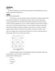 Experiment Standing Waves In Strings Docx Introduction Objective To Explore Standing