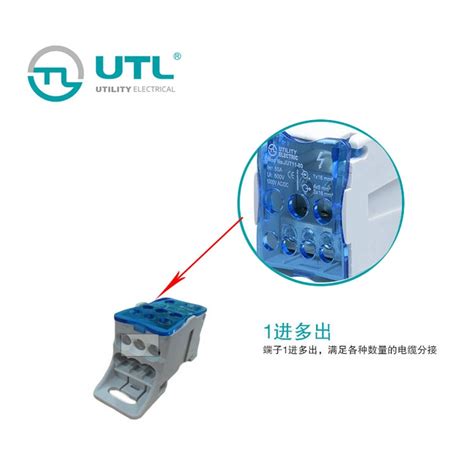 Big Current Copper Block Distribution Din Rail Electrical Connector Din Rail Terminal Blocks