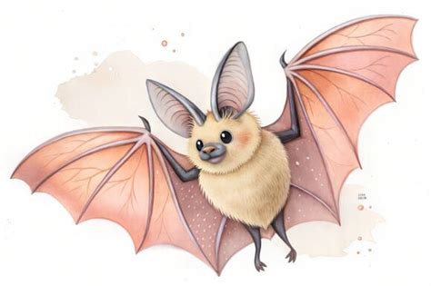 Watercolor Cute Bumblebee Bat Graphic By Radha Rani · Creative Fabrica