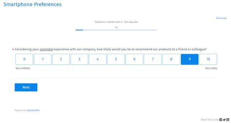 Net Promoter Score Question Type QuestionPro Help Document