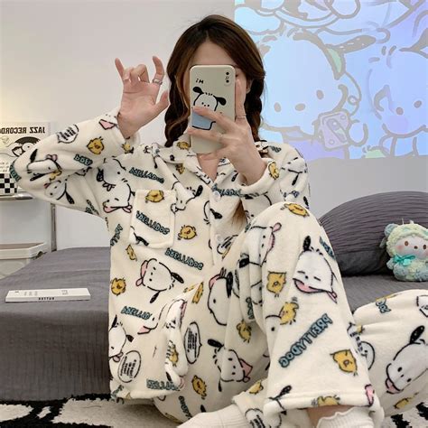 포차코 강아지 극세사 수면잠옷 세트 홈웨어 파자마