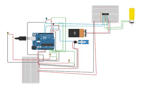 Circuit Design Control Unit Robot Tinkercad