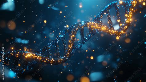 A Detailed 3d Render Of A Helix Structure Representing Complementary Strands Of Dna Or Rna The
