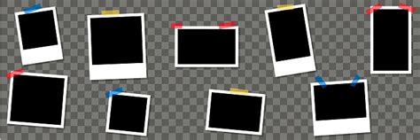 접착 테이프가 있는 빈 빈티지 사진 프레임 화려한 스카치 스트립이있는 사진 벡터 아이콘 설정 스톡 일러스트레이션 0명에 대한 스톡 벡터 아트 및 기타 이미지 Istock