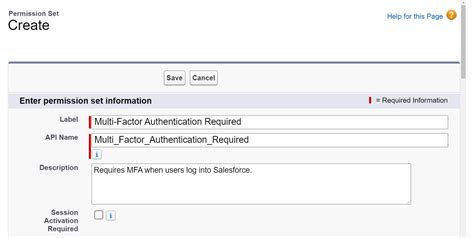 Create A Multi Factor Authentication Mfa Permission Set Lumary