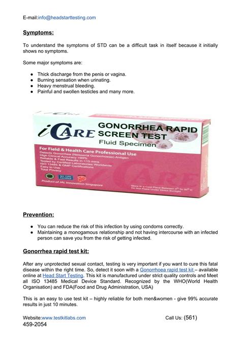 Ppt Gonorrhea Rapid Test Kit Powerpoint Presentation Free Download