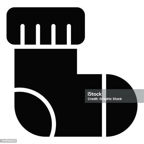 양말 글리프 아이콘 메리 크리스마스와 새해 복 많이 받으세요 웹 및 모바일 디자인 개념에 대한 스톡 벡터 아트 및 기타 이미지 개념 개념과 주제 개인 장식품 Istock