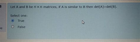solved 3 let a and b be nxn matrices if a is similar to b