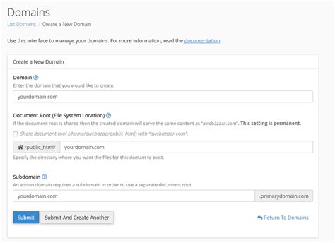 Add New Domain In Cpanel Thebeehost Knowledge Base