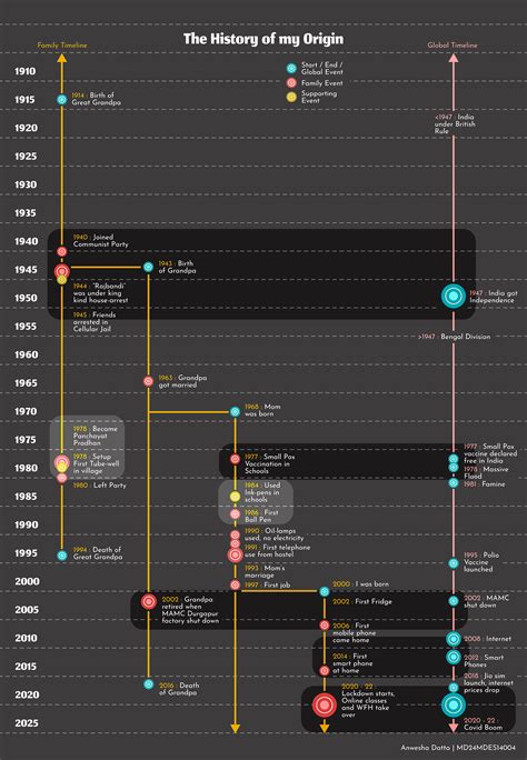 The History Of My Origin Data Visualization Behance