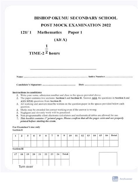 Paper 1 Mathematics Pdf