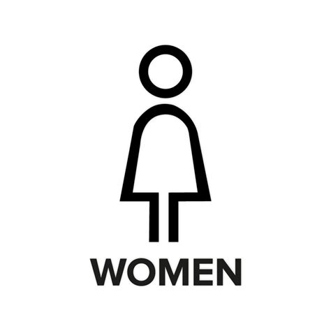 Acrylaat Toiletdeur Wc Pictogram Vrouw