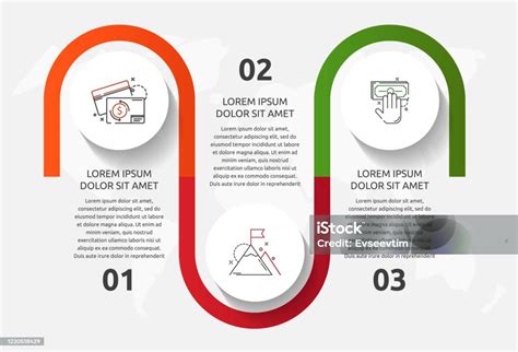 벡터 템플릿 원 인포그래픽 3 가지 옵션과 부품이있는 비즈니스 개념 콘텐츠 순서도 타임라인 레벨에 대한 세 단계 경로 단계별 0