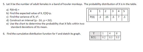 Solved 5 Let X Be The Number Of Adult Females In A Band Of Chegg Com