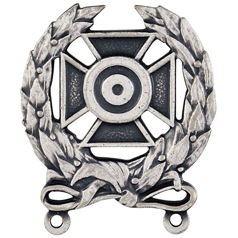 Us Army Expert Weapons Qualification Badge Silver Oxide