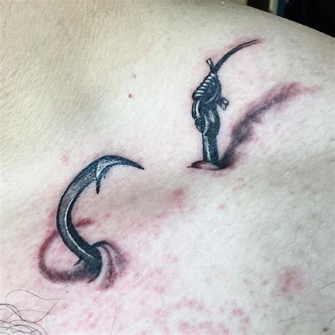 25 Marvelous Fish Hook Tattoo Ideas Hooking Yourself With Ink Worth