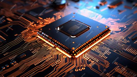 Premium Ai Image Artificial Intelligence Microchip Background Created