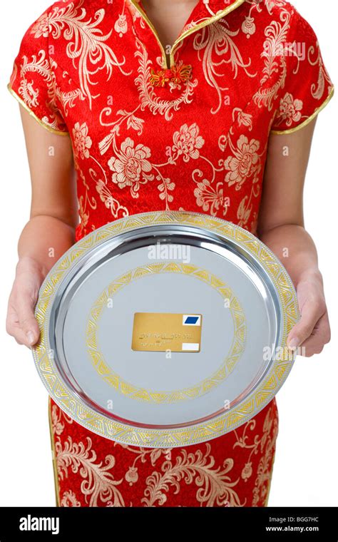 Server Returning Credit Card Stock Photo Alamy