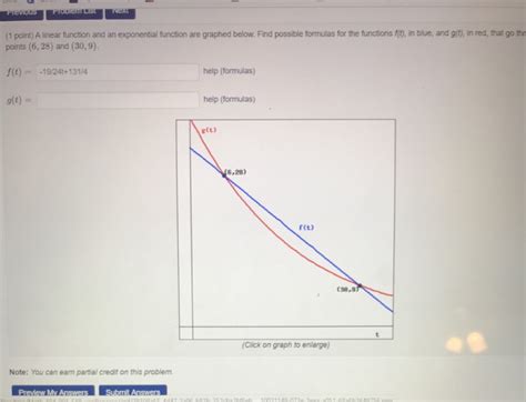 Solved A Linear Function And An Exponential Function Are