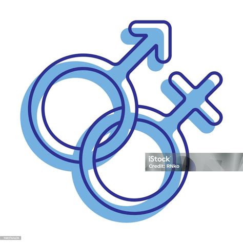 파란색 아이콘입니다 남성과 여성의 성별 기호입니다 성별 기호입니다 전통적인 가족 관계 아이콘입니다 흰색 배경에 분리된 간단한