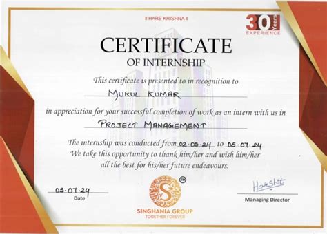 Mukul Kumar On Linkedin Im Thrilled To Have Finished My Internship In Project Management At…