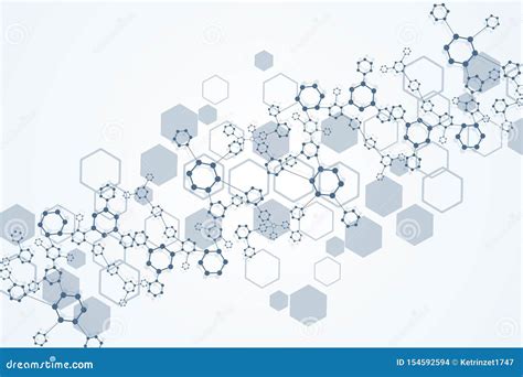 Science Network Pattern Connecting Lines And Dots Technology Hexagons