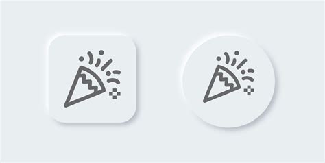 Party Line Icon In Neomorphic Design Style Event Signs Vector