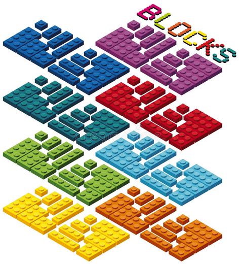 Different Color Blocks In Many Sizes Stock Vector Illustration Of Clipping Blocks 100887833