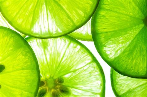 Premium Photo Macro Limelemon And Green Lime Overlapped Slices Close