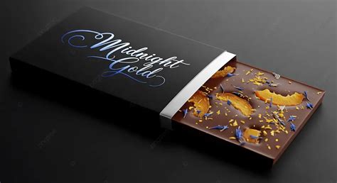 Gourmet Dark Chocolate Bar With Dried Citrus Pieces And Edible Blue